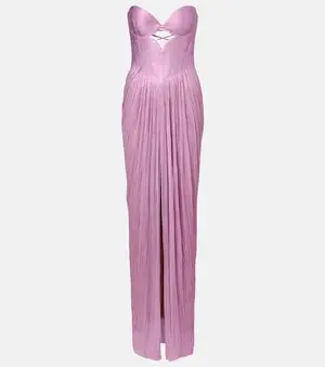 MARIA LUCIA HOHAN Stephanie Silk Tulle Gown Pink