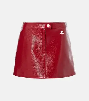 COURREGES Courrèges Vinyl Mini Skirt - Red