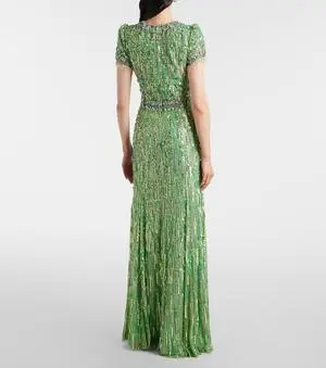 Jenny Packham Roxy Embellished Gown - Green