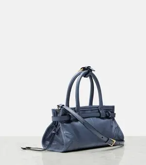 Prada Bonnie Mini Leather Top Handle Bag - Blue