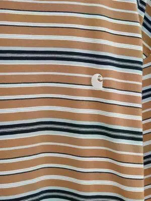 Carhartt Work In Progress Striped Logo T-shirt - Neutrals