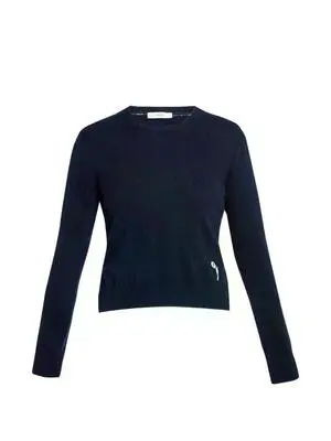 Erdem Embroidered Crew-neck Sweater - Blue