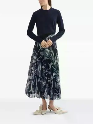 Erdem Embroidered Crew-neck Sweater - Blue