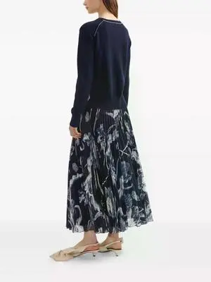 Erdem Embroidered Crew-neck Sweater - Blue