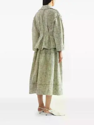 Erdem Ruffled Midi Skirt