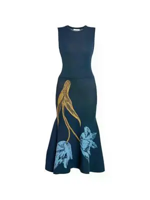 Erdem Floral Detail Midi Dress