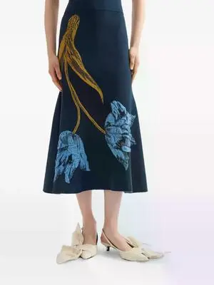 Erdem Floral Detail Midi Dress