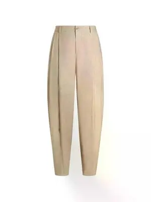 Dolce & Gabbana Hemp And Silk Trousers With Tweed Effect - Neutrals