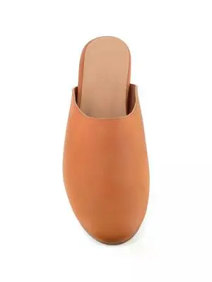 ANCIENT GREEK SANDALS Leather Flat Mules - Neutrals