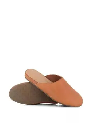 ANCIENT GREEK SANDALS Leather Flat Mules - Neutrals