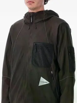 AND WANDER Logoprint Lightweight Jacket - Brown