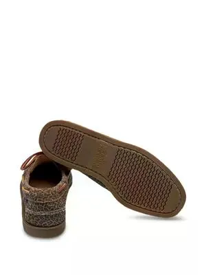 SEBAGO Portland Animal-print Boat Shoes - Brown