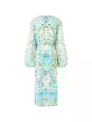 Camilla Midsummer Floral-pattern Midi Dress