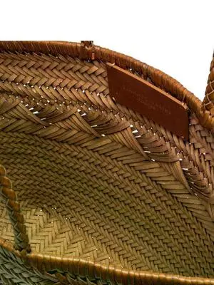 GIANNI CHIARINI Paloma Drawstring Woven Tote Bag - Brown