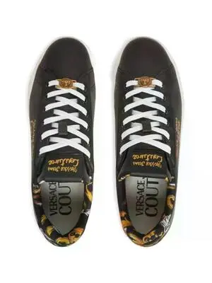 Versace Logo Sneakers - Black