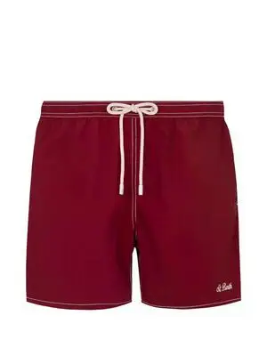 MC2 SAINT BARTH Contrast-stitching Swim Shorts - Red