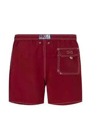 MC2 SAINT BARTH Contrast-stitching Swim Shorts - Red