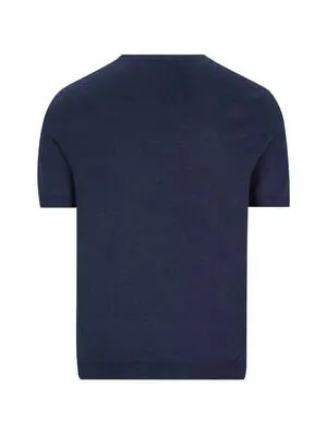 Tagliatore Josh Ribbed-trim T-shirt - Blue