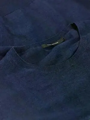 Tagliatore Josh Ribbed-trim T-shirt - Blue