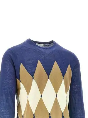 BALLANTYNE Argyle-pattern Long-sleeve Sweater