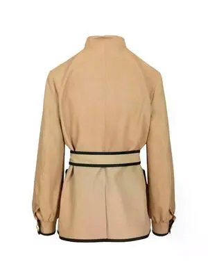 Valentino Garavani Belted Embroidered Jacket - Neutrals