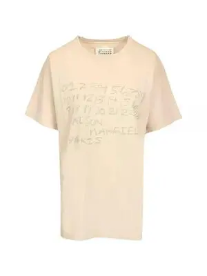 MAISON MARGIELA Numerical Print T-shirt - Neutrals