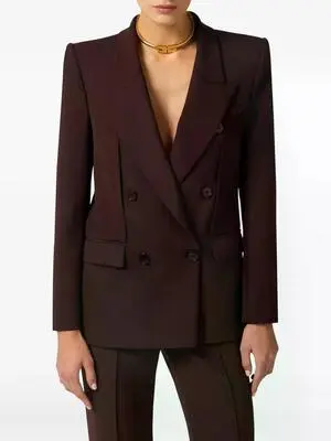 Elisabetta Franchi Double-breasted Blazer - Brown