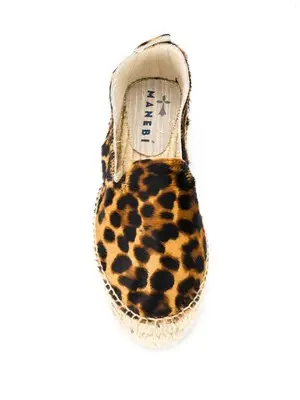 Manebí Leopard Espadrilles - Brown