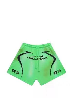 HELLSTAR Graphic Print Shorts - Green