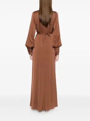 NOUVELLE SILK95FIVE Palm Beach Silk Maxi Dress