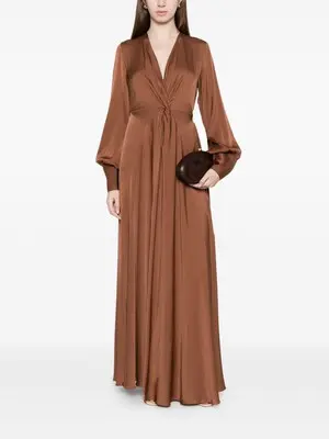 NOUVELLE SILK95FIVE Palm Beach Silk Maxi Dress