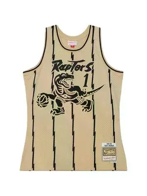 Mitchell & Ness X Nba Raptors 1998 Tracy Mcgrady Striped Tank Top - Neutrals