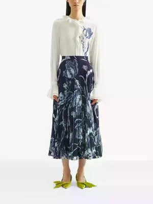 Erdem Pleated Midi Skirt