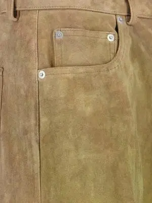Rick Owens Geth Suede Trousers - Neutrals
