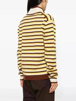 Maison Kitsuné Fox Head Intarsia Striped Jumper
