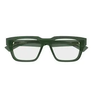 Gucci Rectangular Eyeglasses With Logo - Olive Green