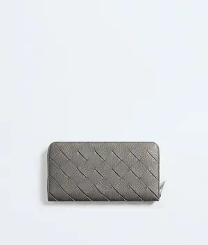 Bottega Veneta Intrecciato Zip Around Wallet