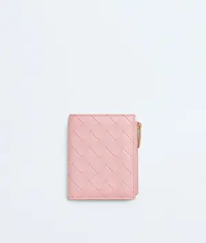 Bottega Veneta Intrecciato Small Bi-fold Wallet - Blush