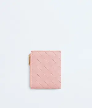 Bottega Veneta Intrecciato Small Bi-fold Wallet - Blush