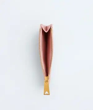 Bottega Veneta Intrecciato Zipped Card Case - Blush