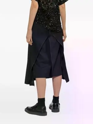 Junya Watanabe Flared Wrap Midi Skirt
