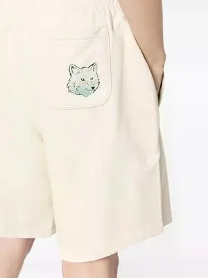Maison Kitsuné Fox Head Cotton Track Shorts