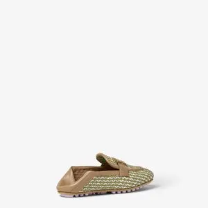 Fendi Ff Baguette Motif Braided Leather Loafers