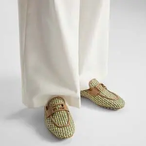 Fendi Ff Baguette Motif Braided Leather Loafers