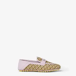 Fendi Braided Leather Baguette Loafers - Multicolour