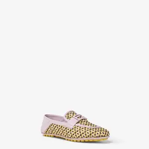 Fendi Braided Leather Baguette Loafers