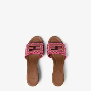 Fendi Nappa Leather Baguette Slides