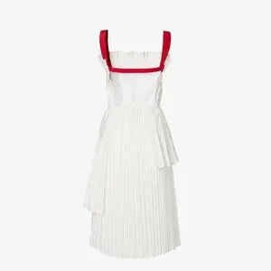 Fendi Faille Bustier Midi Dress - White