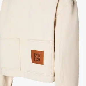 Fendi Denim Cropped Jacket - Beige