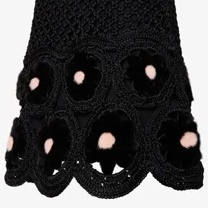 Fendi Macramé Knit Halterneck Mini Dress
